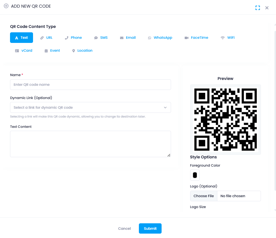 Dynamic QR Code Management System